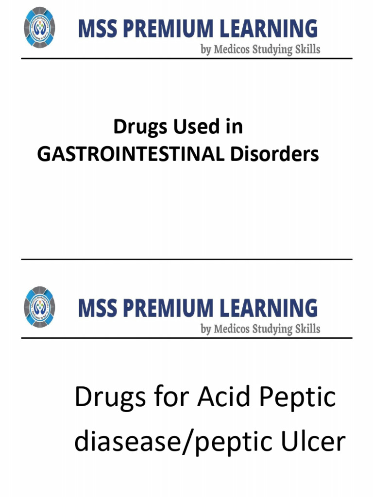 Lecture 21 Drugs Against GI Disorders | PDF | Wellness