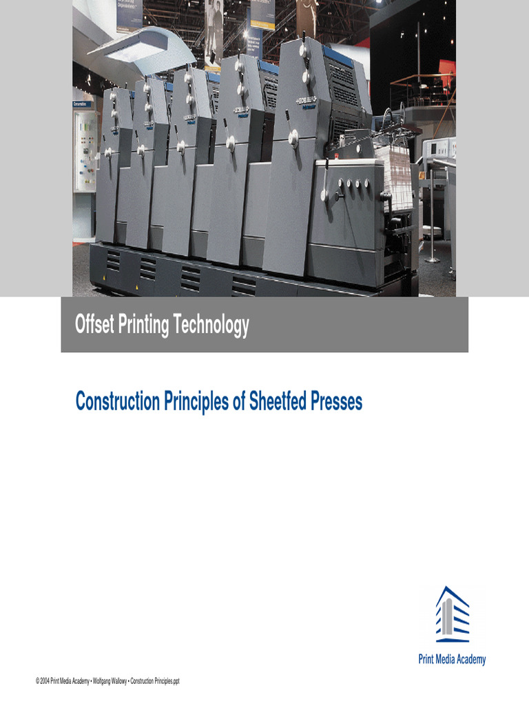 Sheetfed Press Construction Guide | PDF | Mechanical Engineering ...