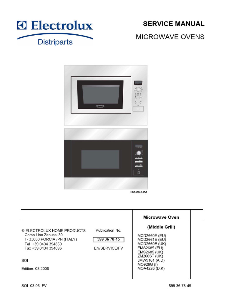 Microwave 599367845 | PDF | Switch | Fuse (Electrical)