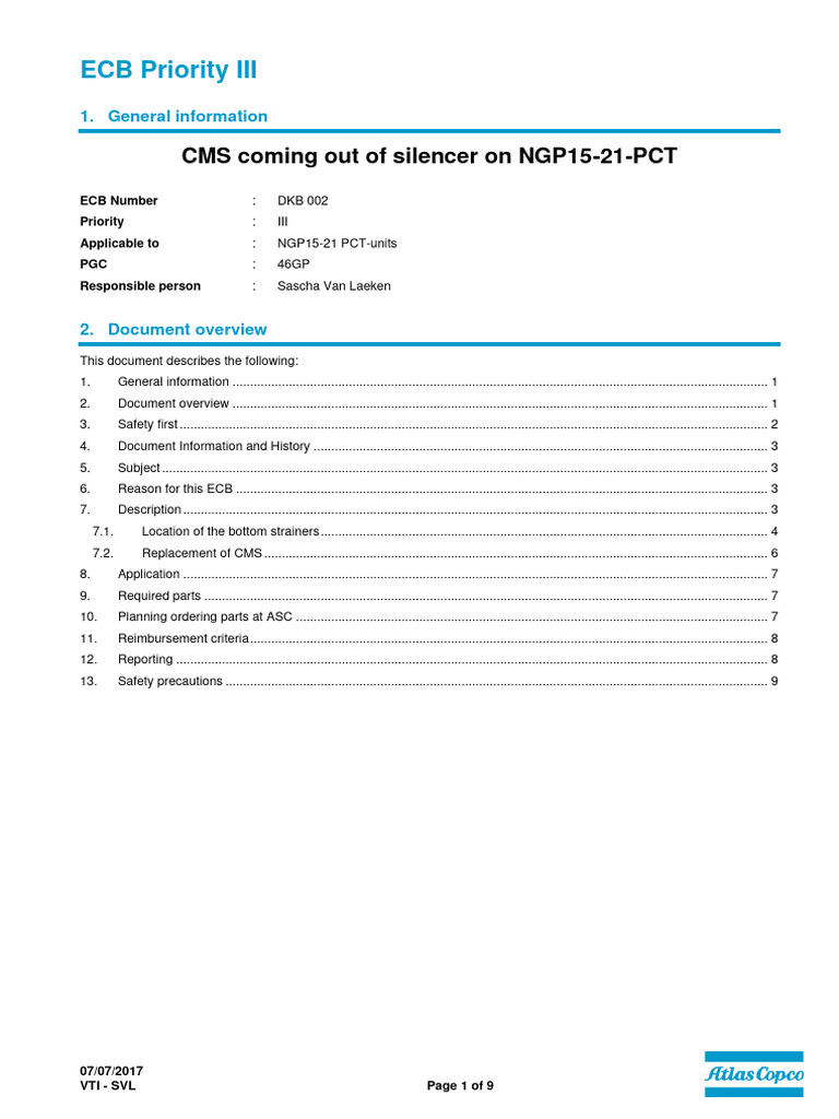 DKB0002 - Ed0 - ECB - III CMS | PDF | Equipment | Manufactured Goods