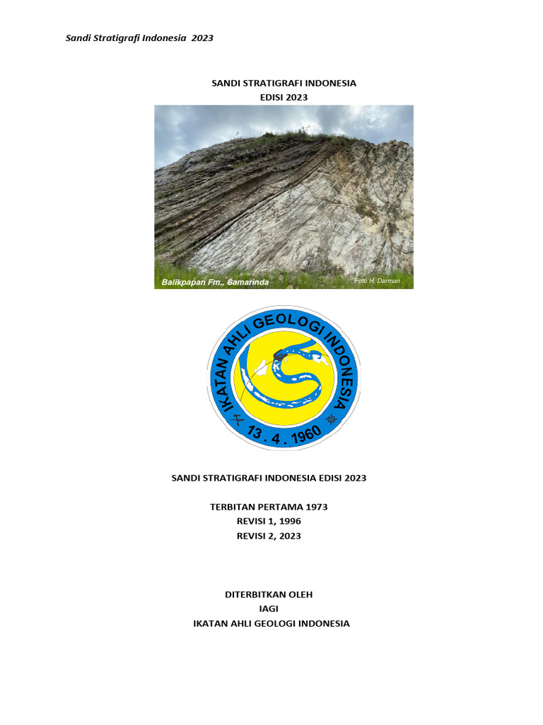 240113-Sandi Stratigrafi Indonesia Edisi 2023-FINAL-1 | PDF | Perjalanan | Seni