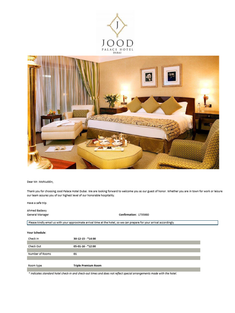 Hotel Jood Palace | PDF | Credit Card | Fee