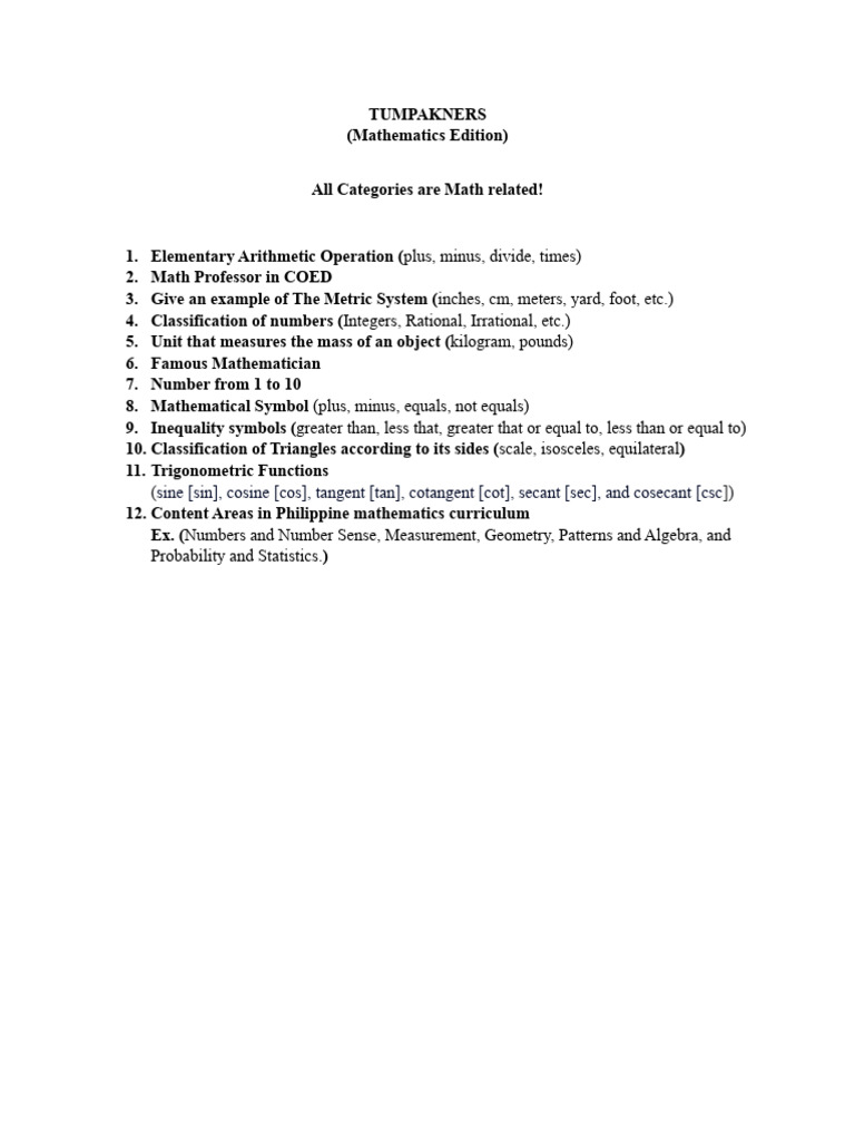 TUMPAKNERS Questions | PDF