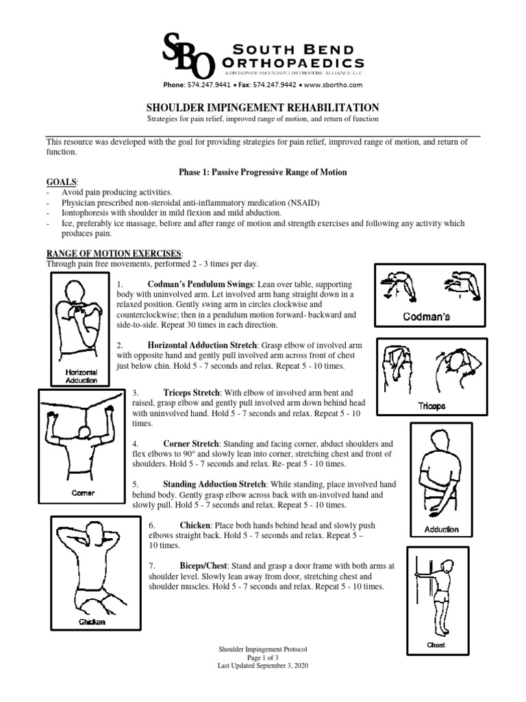 TB PT Shoulder Impingement Rehabilitation | PDF | Anatomical Terms Of ...