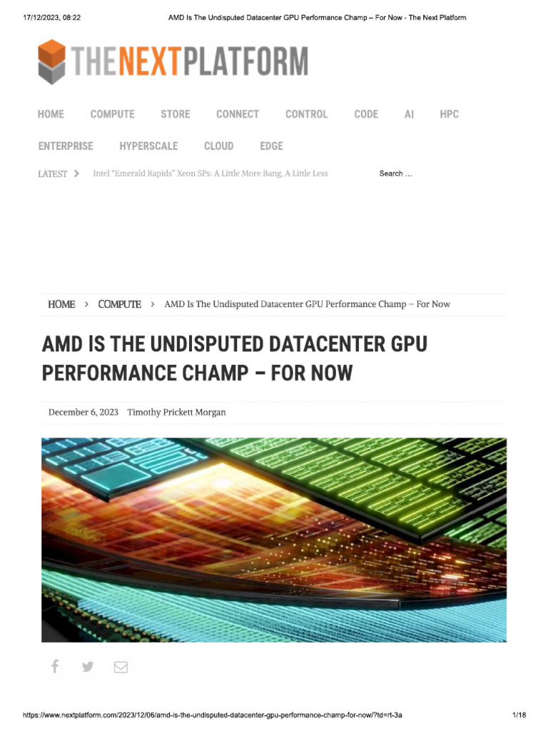 Amd Is The Undisputed Datacenter Gpu Performance Champ - For Now | PDF