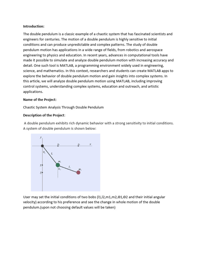 Project Report | PDF | Chaos Theory | System