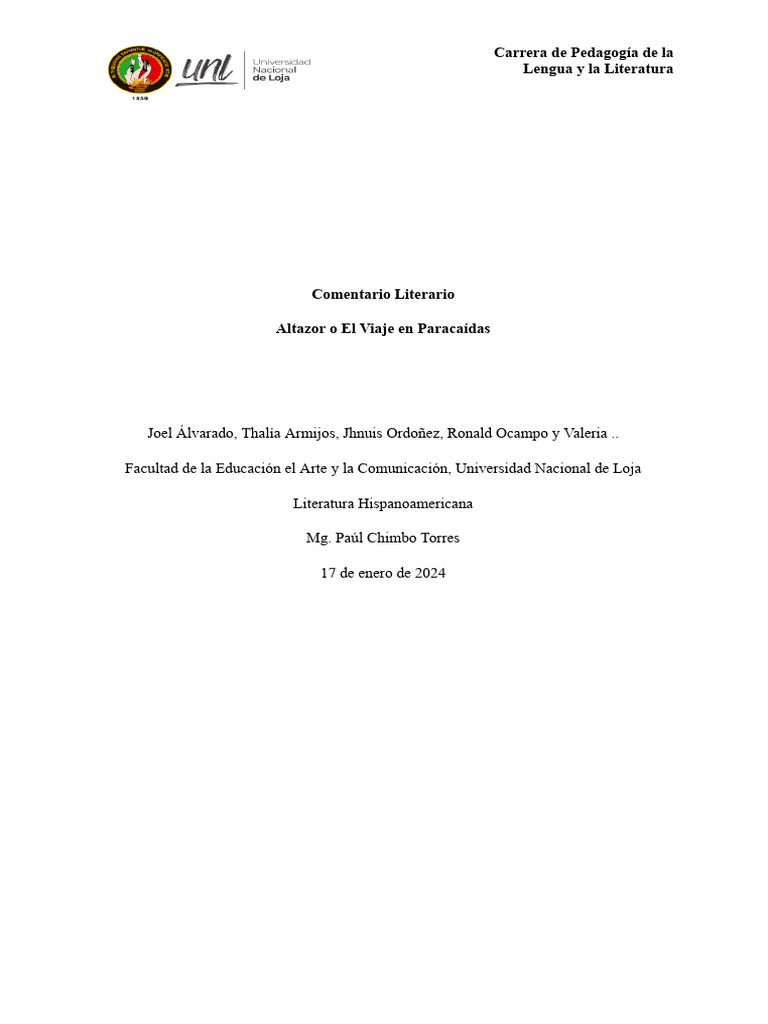 Crítica Literaria Al Poema Altazor | PDF | Poesía | Palabra