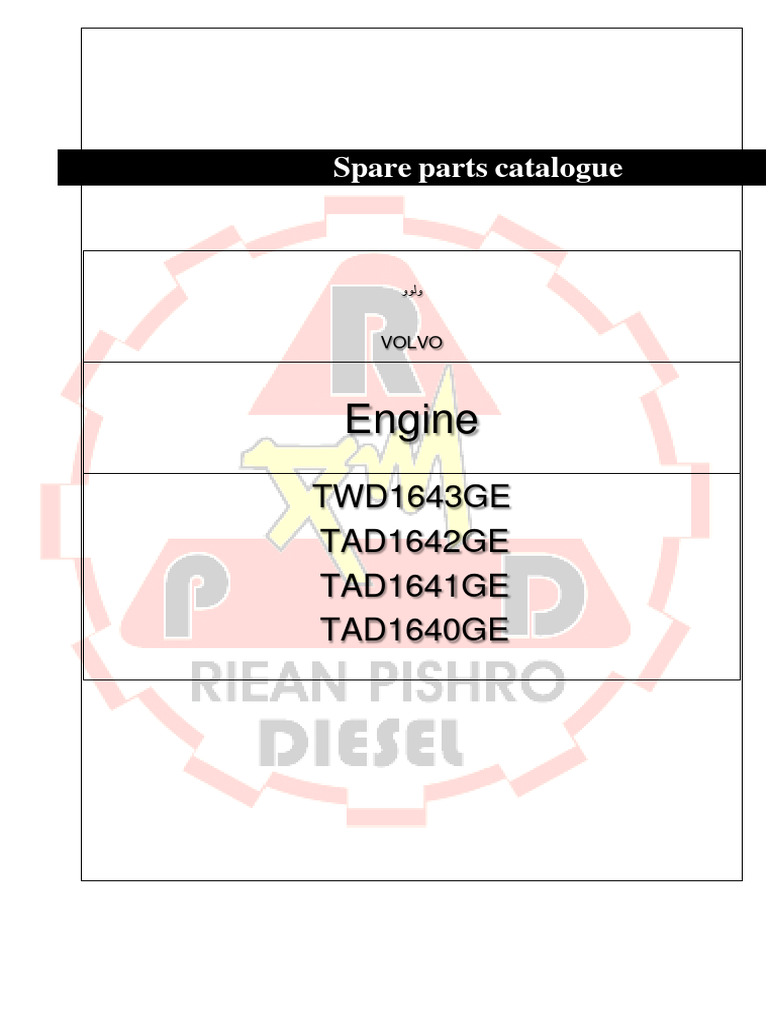 Volvo Tad164 - Part Numbers | PDF | Piston | Vehicle Technology