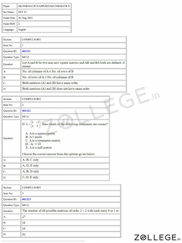 1688471785CUET 2022 Mathematics Applied Mathematics | PDF