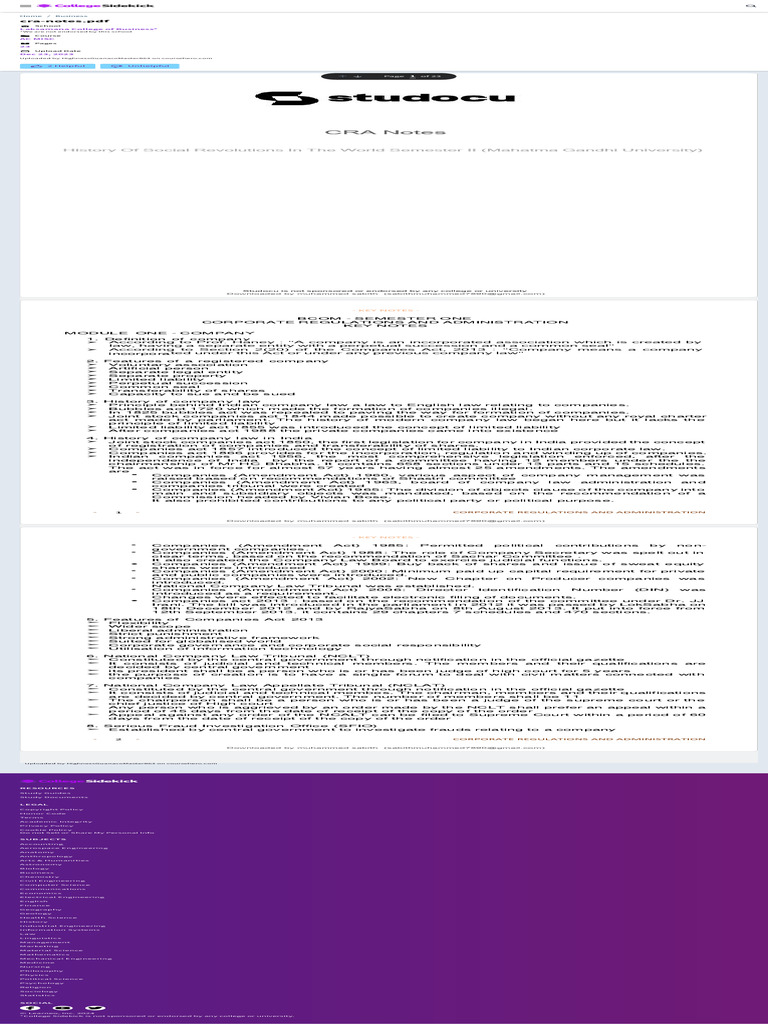 Cra-Notes - PDF - LOMoARcPSD - 22530130 CRA Notes History of Social ... Cra-Notes - PDF - LOMoARcPSD - 22530130 CRA Notes History of Social ...
