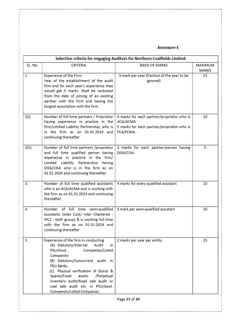 Selection Criteria | PDF | Economies | Accounting