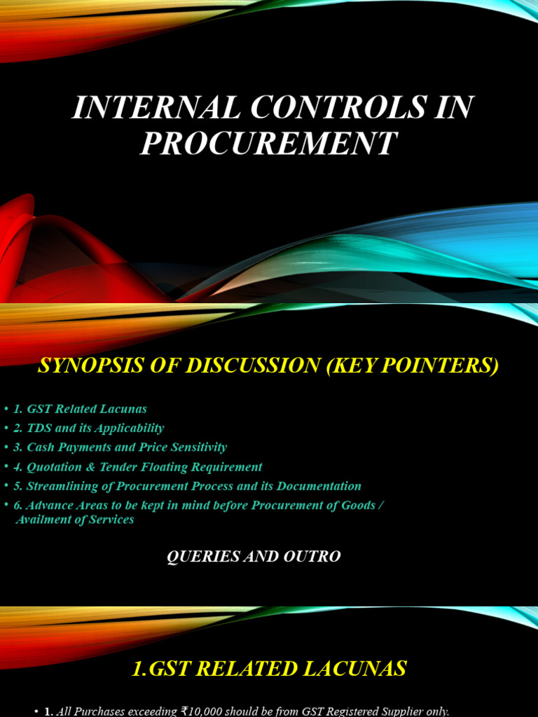 Internal Controls in Procurement | PDF | Value Added Tax | Procurement
