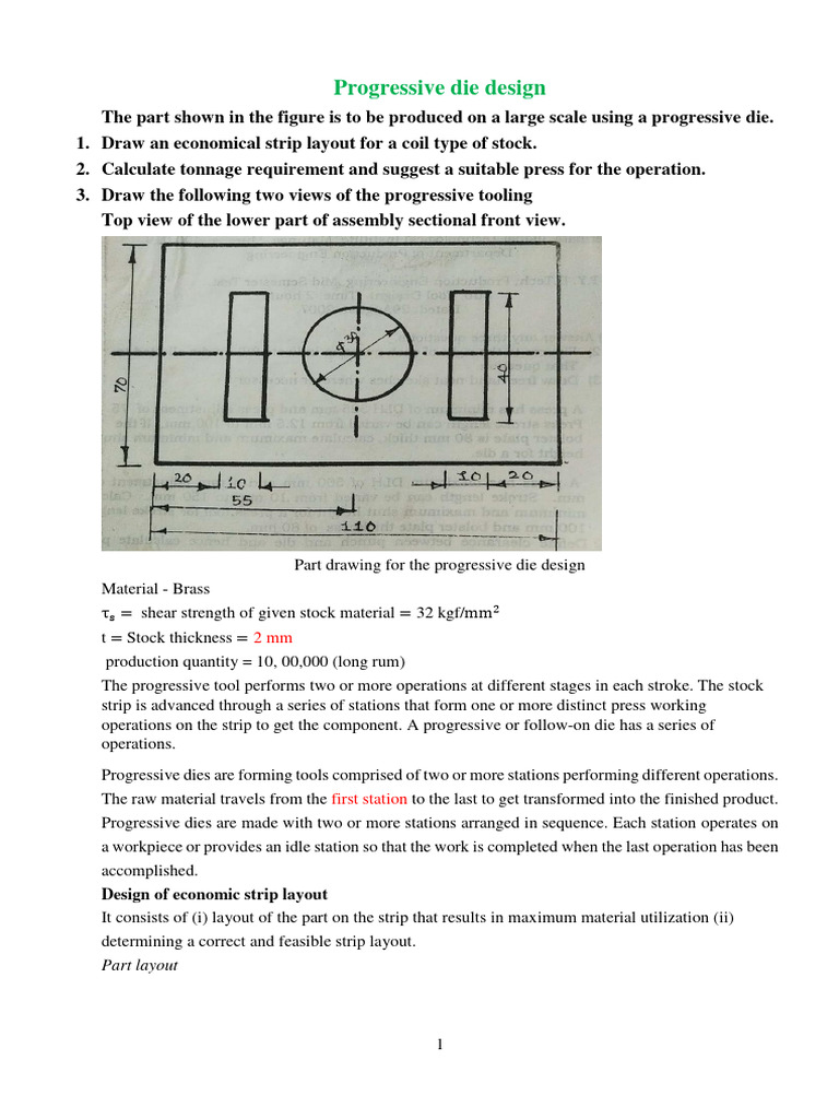 001 A Progressive Die Design Problems | PDF | Screw | Sheet Metal