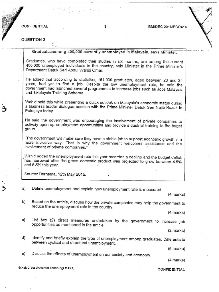 Case Study - Unemployment | PDF