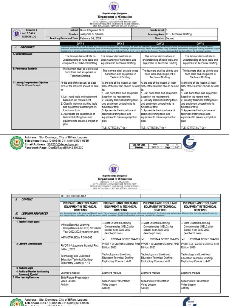 DLL W1 Technical-Drafting | PDF | Learning | Technical Drawing