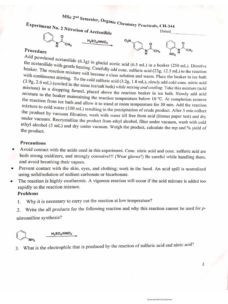 Practical No 9 Organic Chemistry | PDF