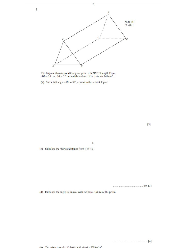 Mensuration Test | PDF