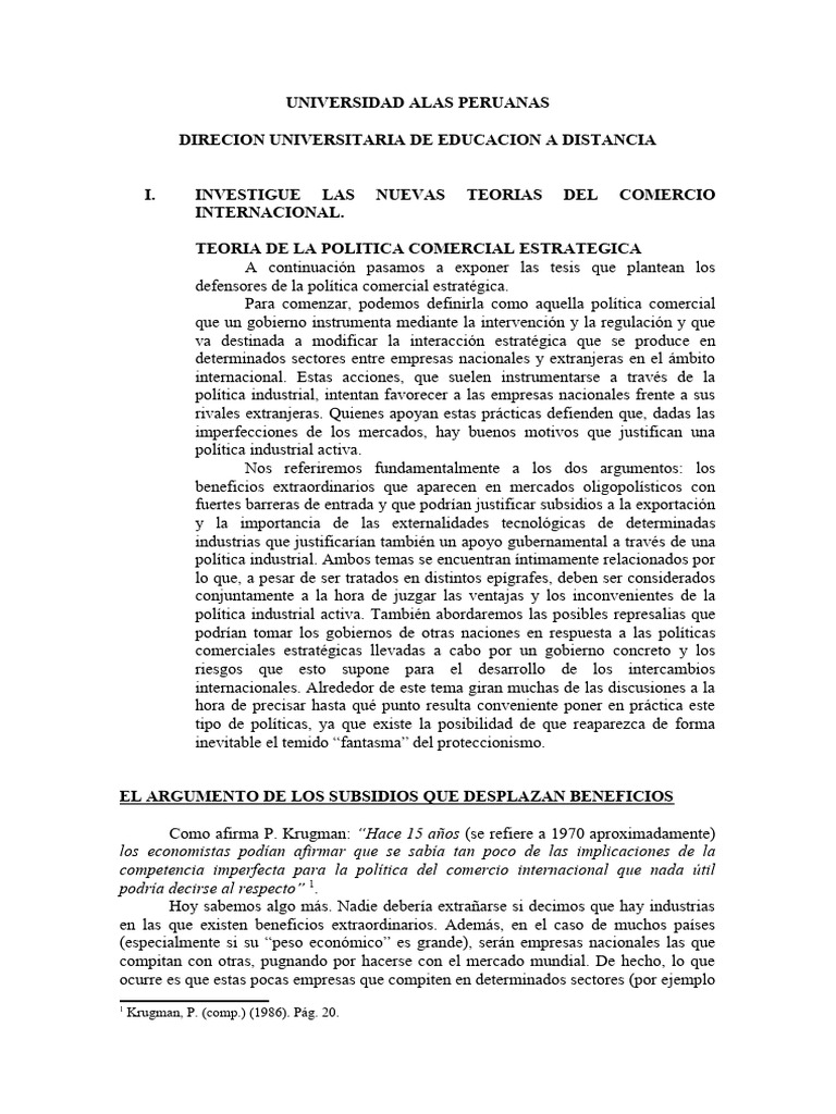 Universidad Alas Peruanas | PDF | Subvención | Mercado (economía)