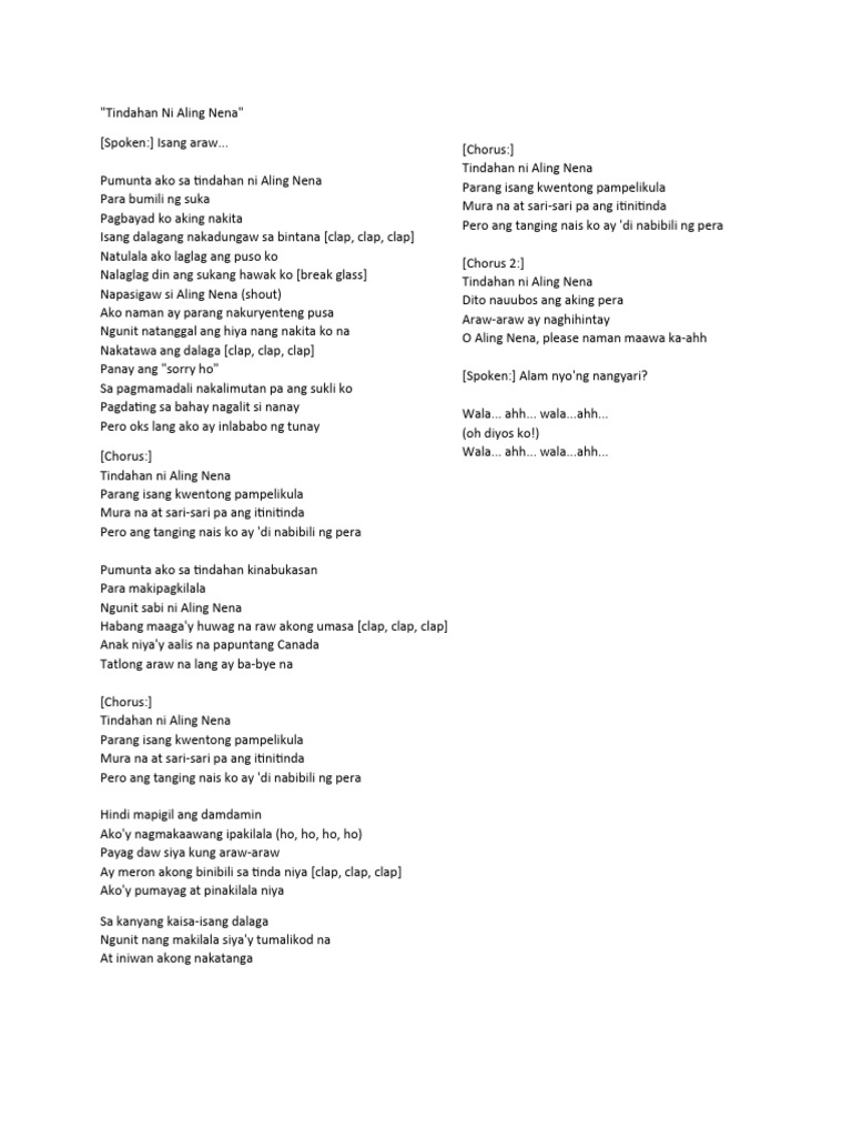 Tindahan Ni Aling Nena | PDF