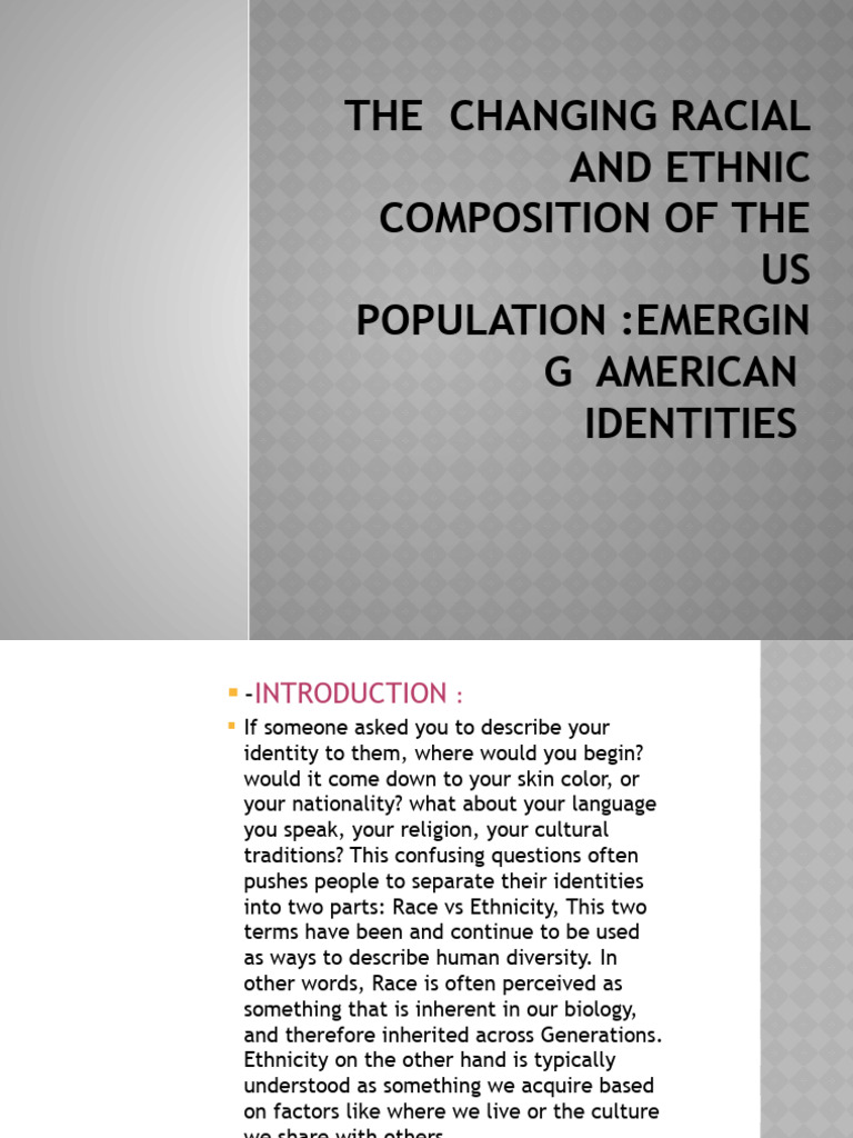 Evolving Racial and Ethnic Identities in the US | PDF | Race And ...