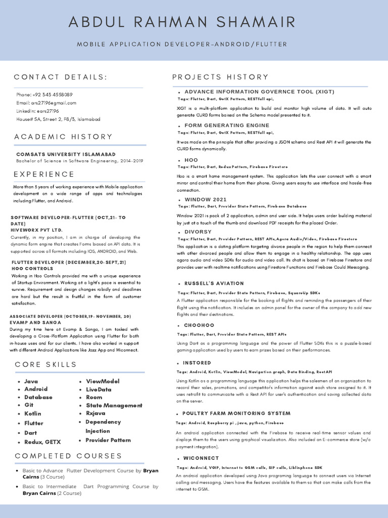 Abdul Rahman Shamair-Flutter | PDF | Computing | Software Engineering