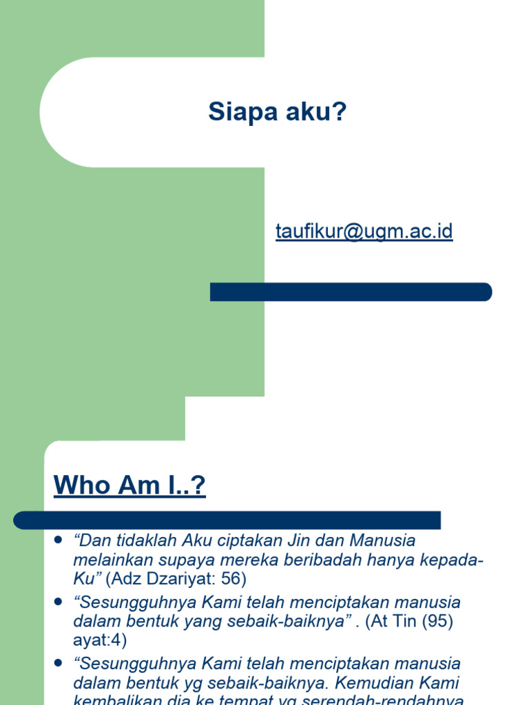 Siapa Aku Dan Penciptaan Manusia | PDF