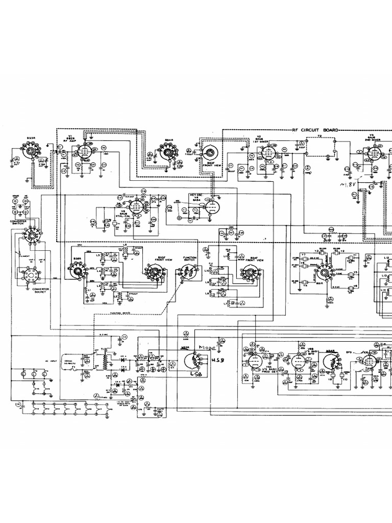 Heathkit SB-300 Receiver Schematic | PDF