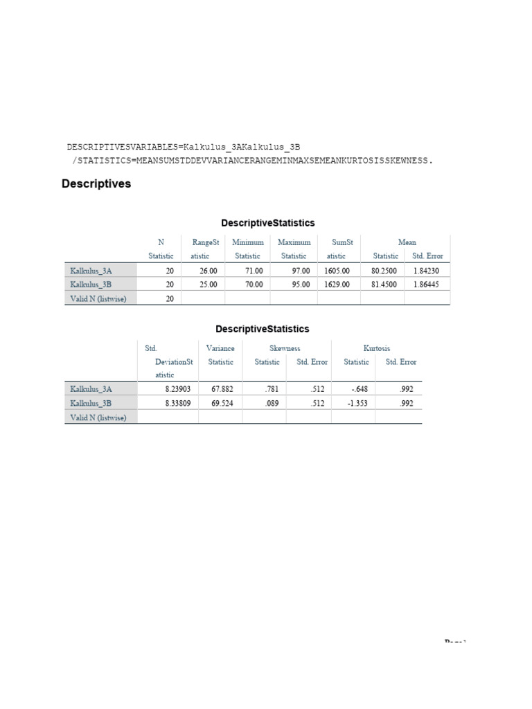 Descriptive Statistics | PDF | Statistical Models | Analysis