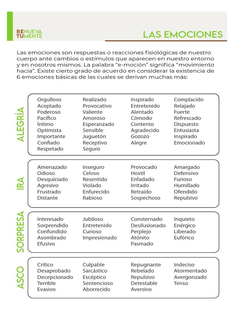 Diario Emocional: Guía Práctica | PDF | Las emociones | Pensamiento