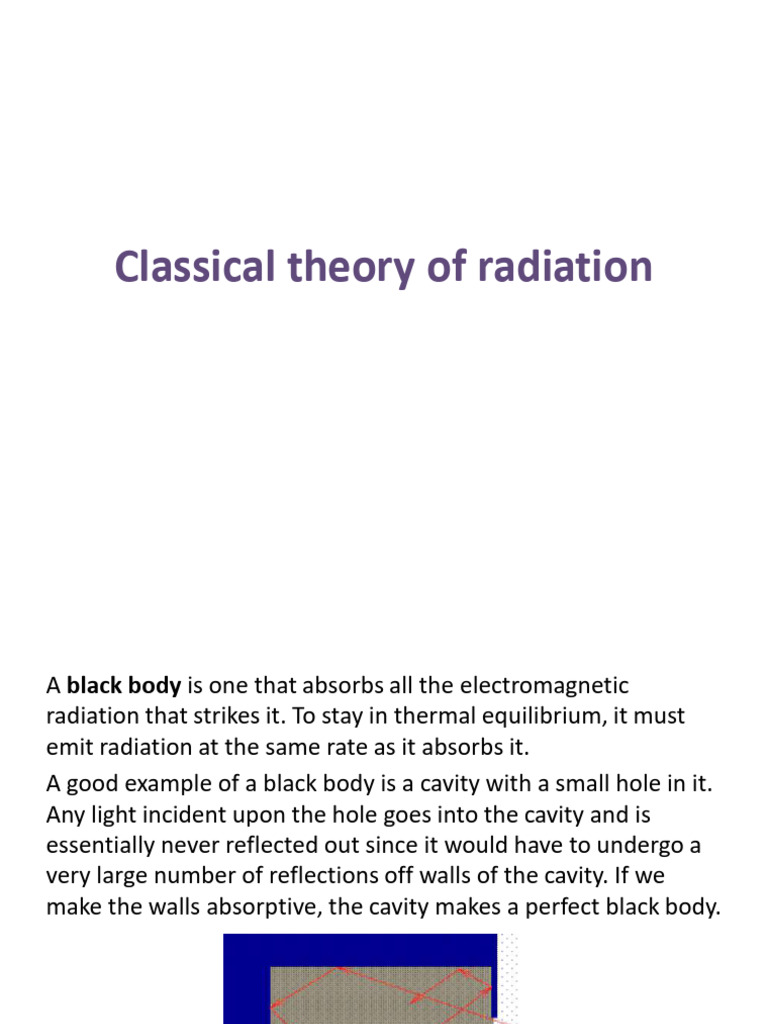 CLASSICAL THEORY OF RADIATION | PDF | Applied And Interdisciplinary ...