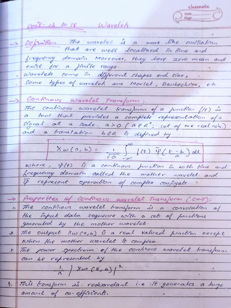 Wavelets Pdf Mathematical Physics Mathematical Analysis