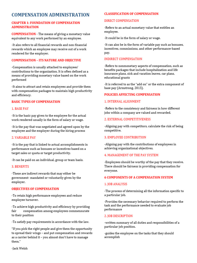 Understanding Compensation Administration | PDF | Employment | Salary