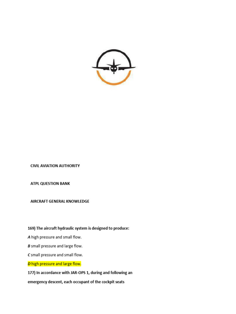Aircraft General Knowledge | PDF | Engines | Pump