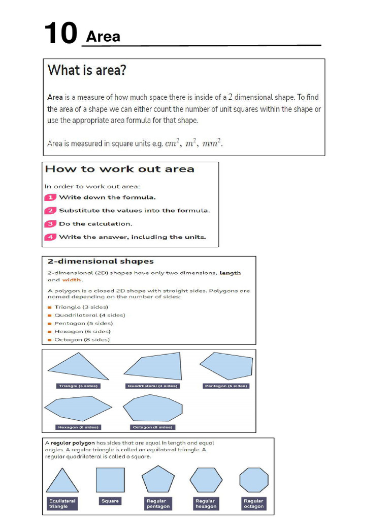 Area of Polygon | PDF