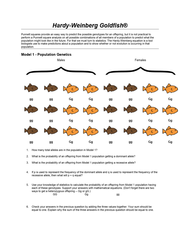 Hardy Weinberg | PDF | Teaching Methods & Materials