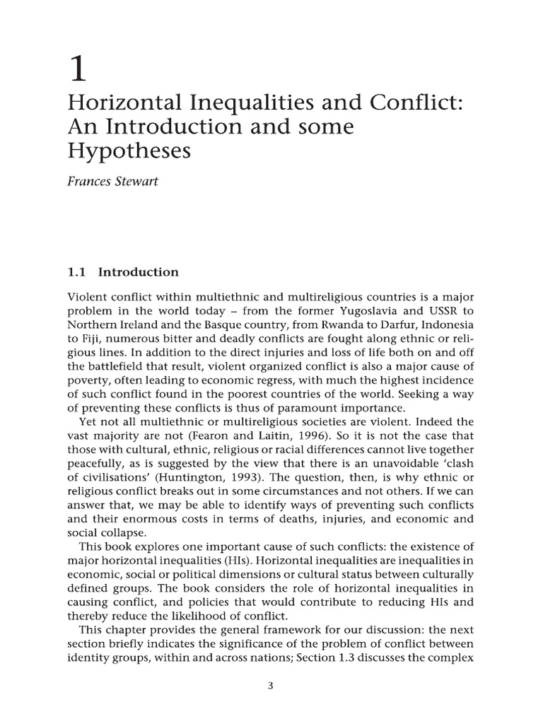 Frances Stewart - Horizontal Inequalities and Conflict - An ...
