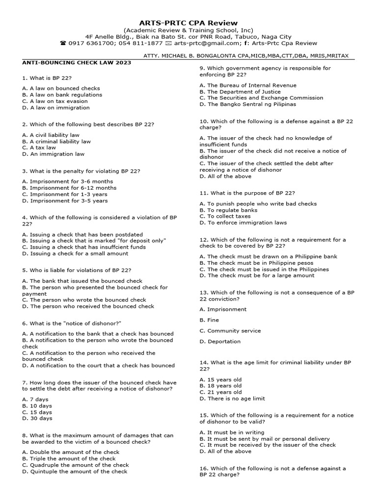 Understanding the Anti-Bouncing Check Law | PDF | Fraud | Fine (Penalty)