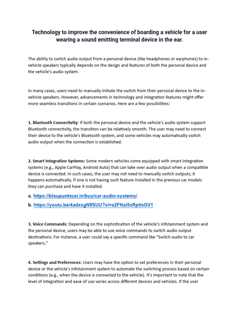 Technology To Improve The Convenience of Boarding A Vehicle For A User ...