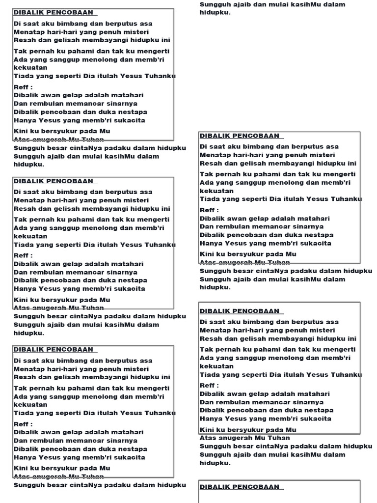 Dibalik Pencobaan | PDF | Agama & Spiritualitas