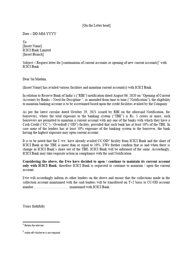 Primary Banking Declaration Format | PDF