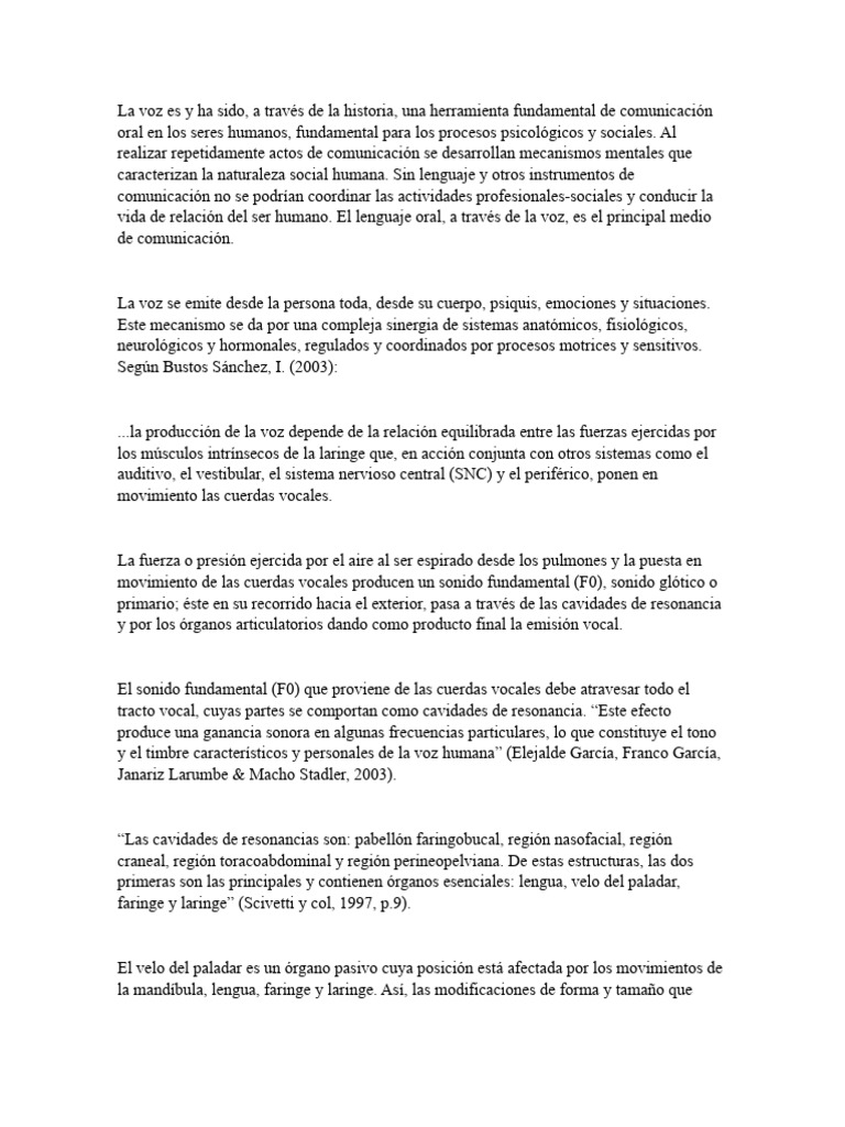 Importancia de la Voz en la Comunicación | PDF | Sonido