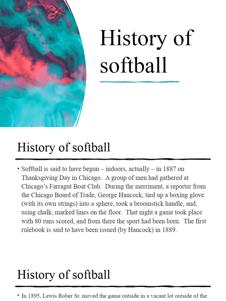 Softball Pdf Baseball Field Softball