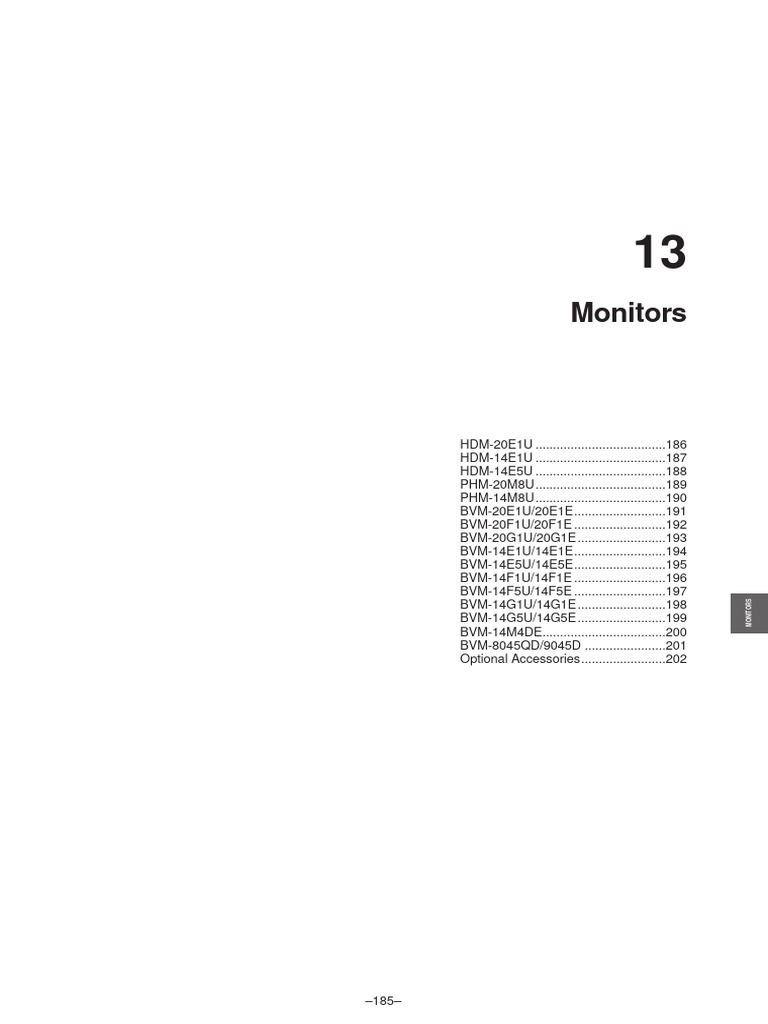 1999 General Catalog - Monitors - Pages 185-221 | PDF | Display ...