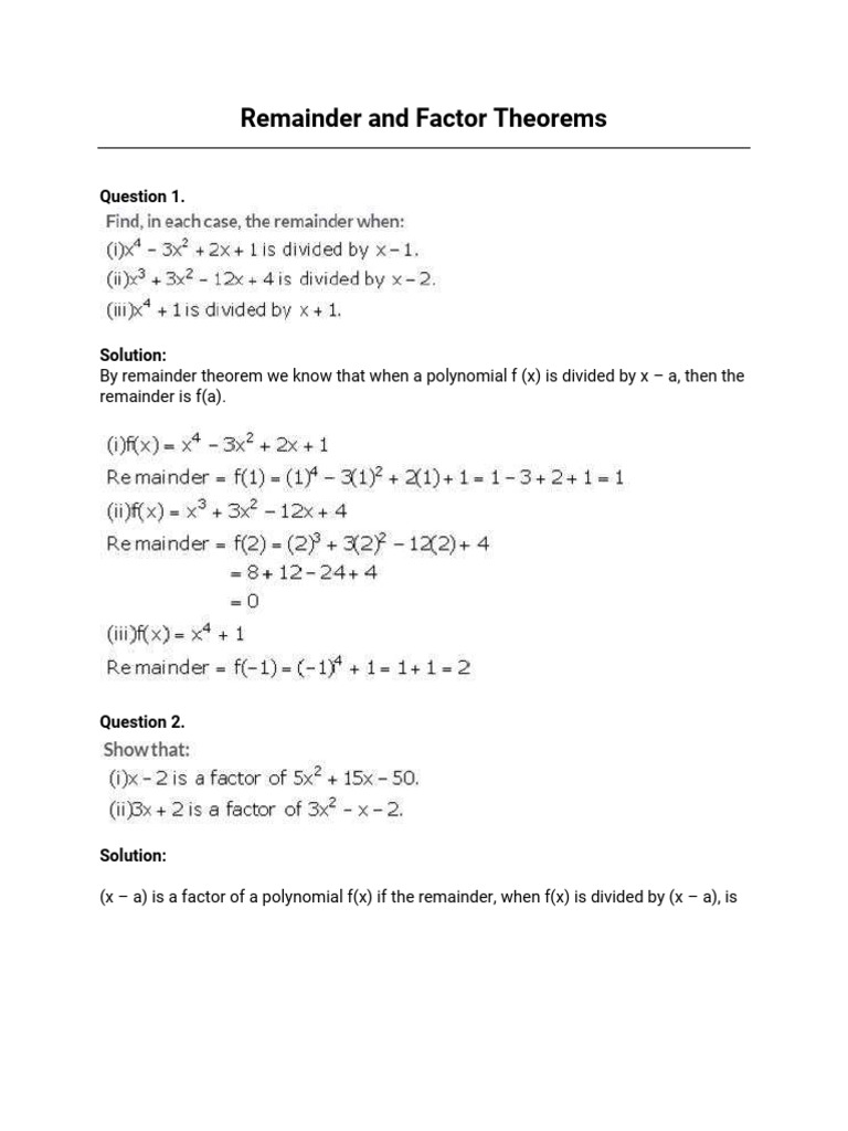 Math 1 | PDF | Factorization | Polynomial