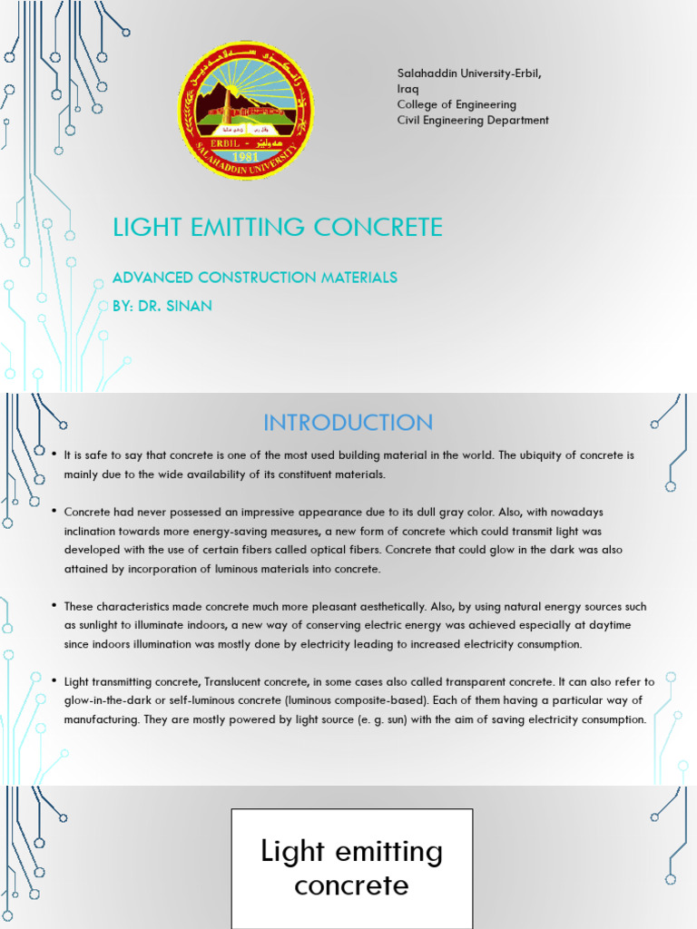 13-Light Emitting Concrete | PDF | Concrete | Optical Fiber