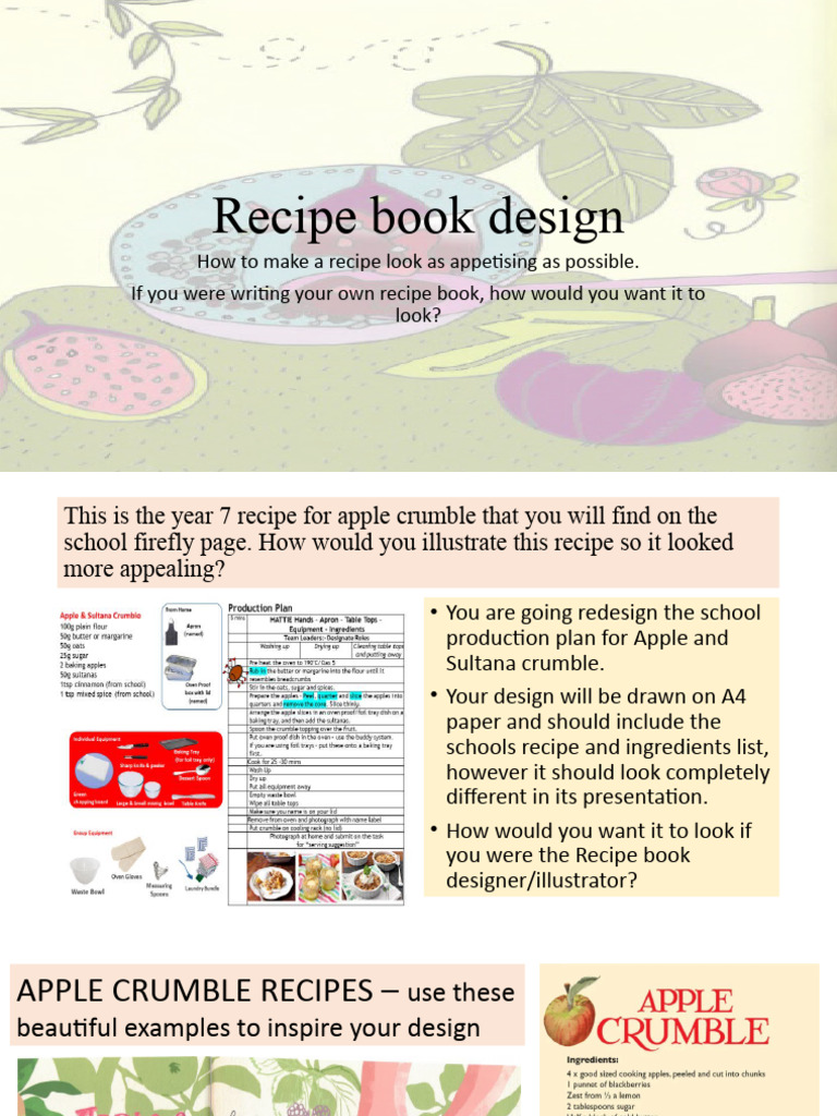 Recipe Book Design - Cover Lesson | PDF | Pancake | Western Cuisine