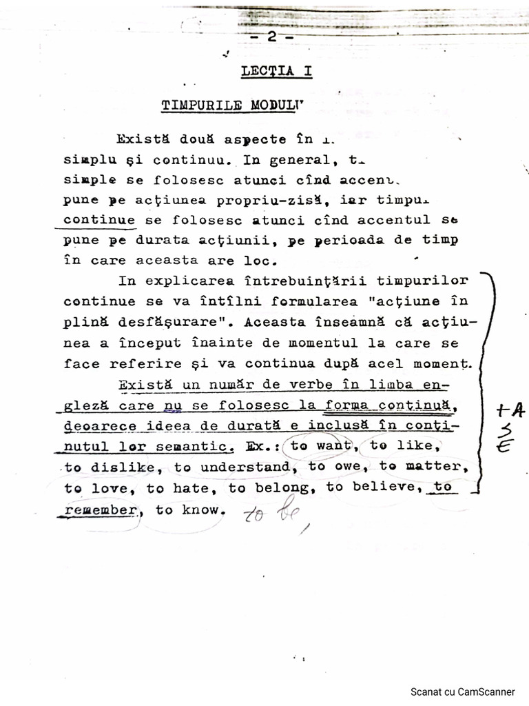Lecția 1 - Timpurile Modului Indicativ | PDF
