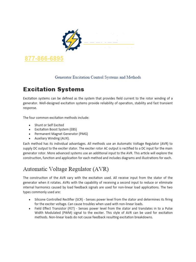 Excitation System | PDF | Electric Generator | Rectifier