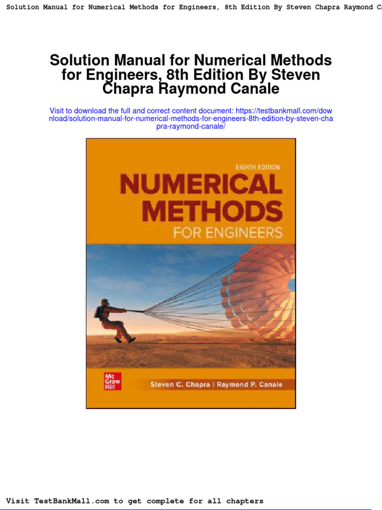 Full Solution Manual For Numerical Methods For Engineers 8Th Edition by ...