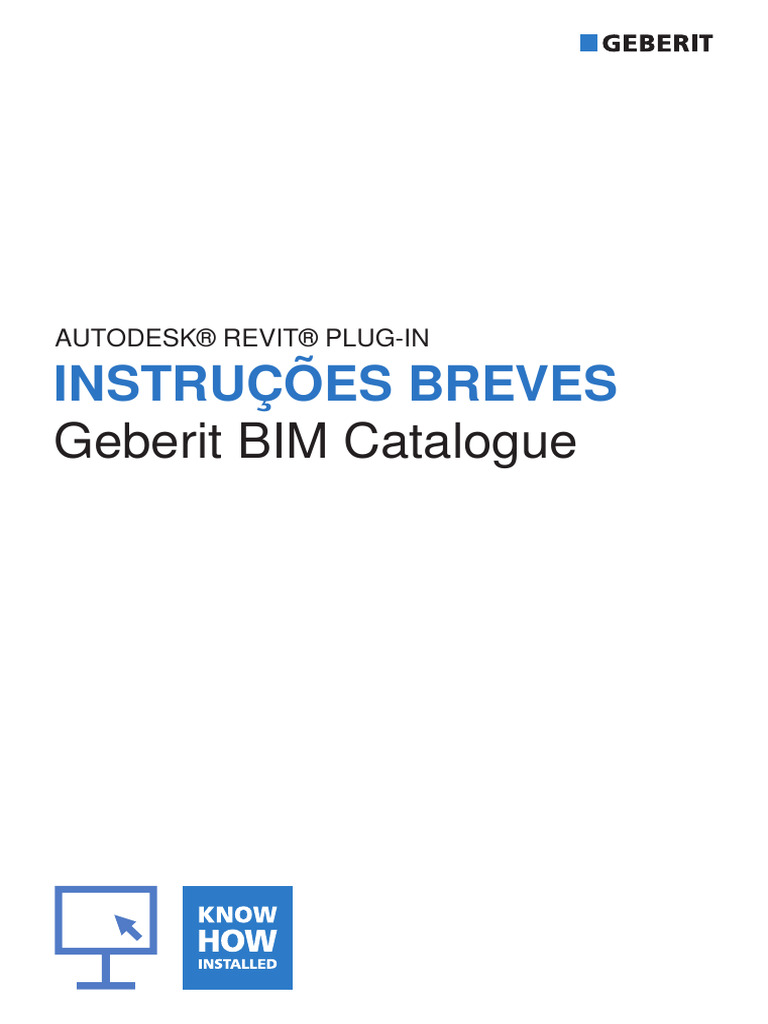 Guia Rpida Incio Plug in Geberit Bim Catalogue | PDF | BIM | Autodesk Revit